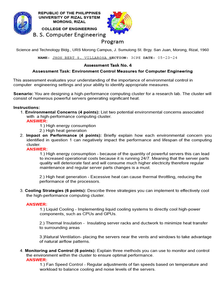 Assessment Task No. 4 | PDF | Heat Transfer