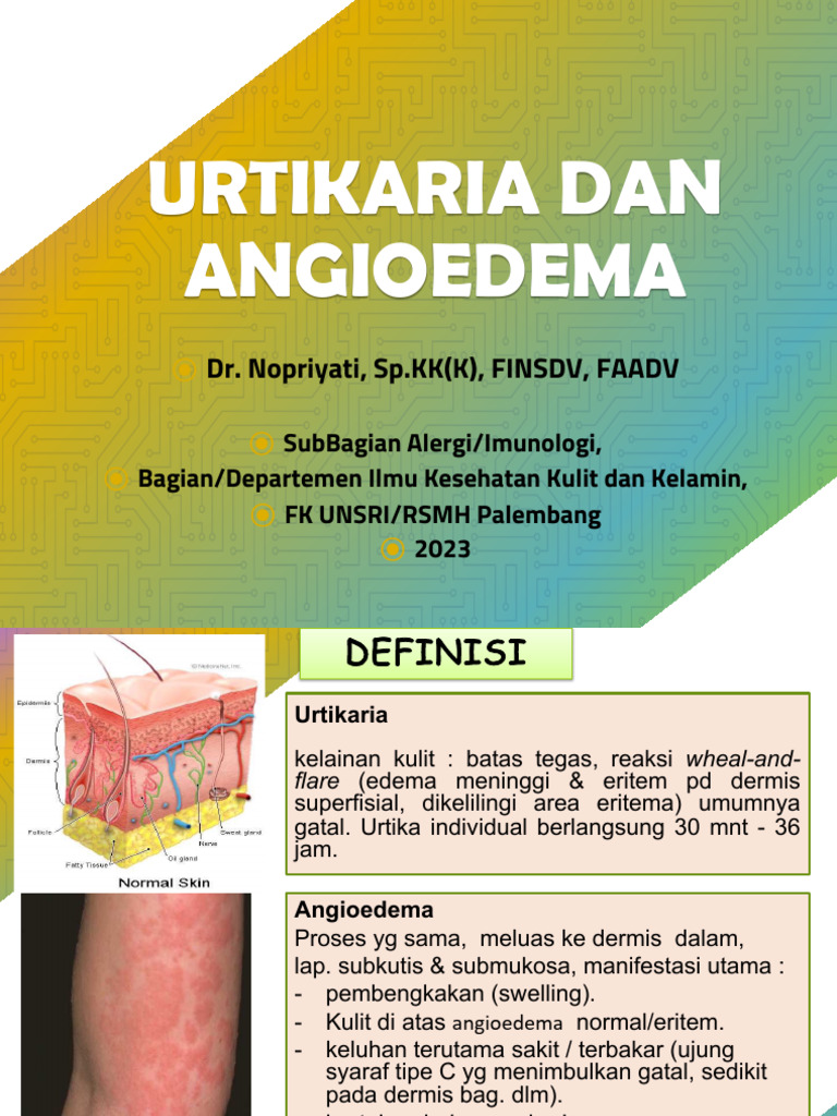 Blok 20 (Dr. Nopriyati, Spdve. Subs D.a.i, Finsdv. Faadv) Urtikaria - Angioedem | PDF
