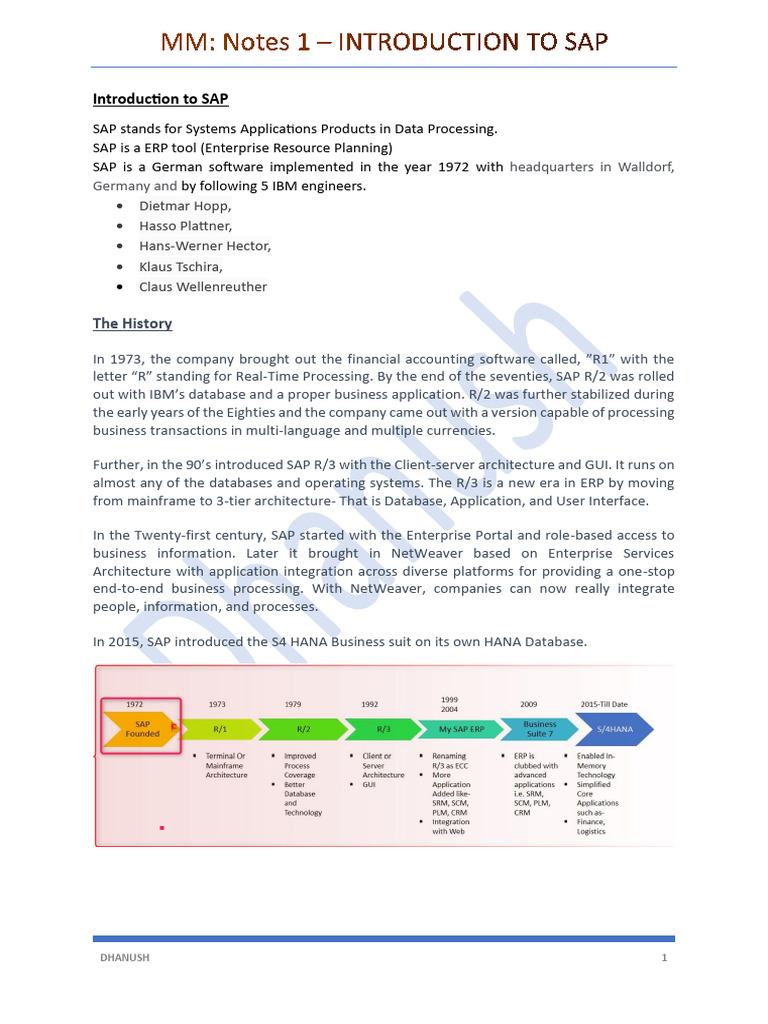 Introduction to SAP ERP Basics | PDF | Enterprise Resource Planning | Computing