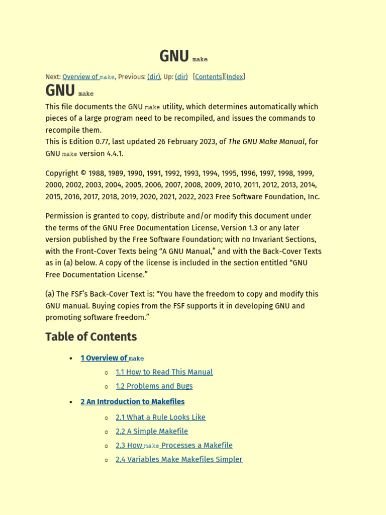 GNU Make | PDF | Computer Programming | Computing