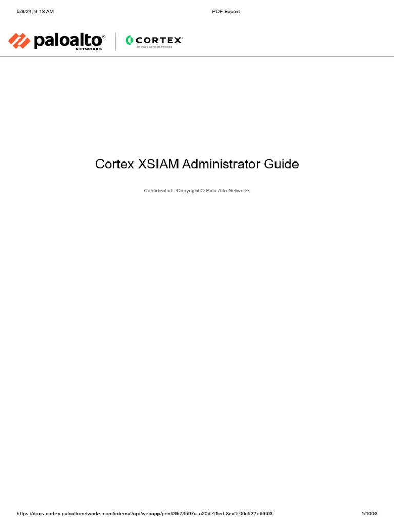 Cortex Xsiam Admin Guide | PDF | Security | Computer Security