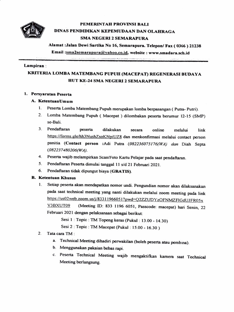 Kriteria Lomba Macepat | PDF