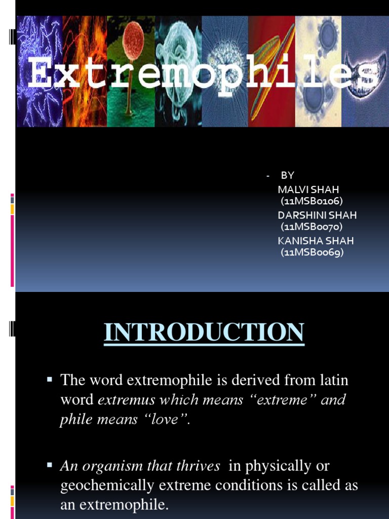Extremophiles | Enzyme | Reproduction