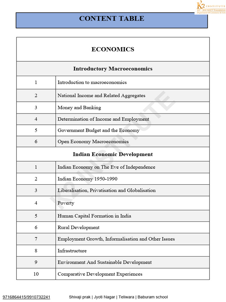 Complete Eco Notes | PDF | Macroeconomics | Income