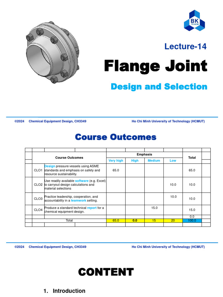 CH3349 - Lecture-14 Flange Calculation | PDF | Mechanical Engineering