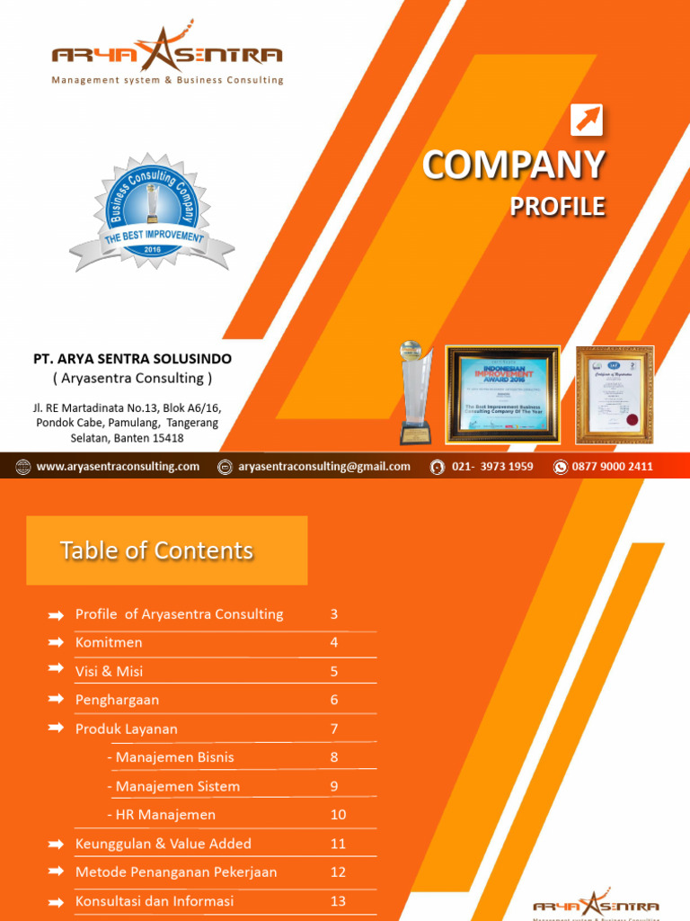COMPANY PROFILE ARYASENTRA Consulting - 2024 | PDF