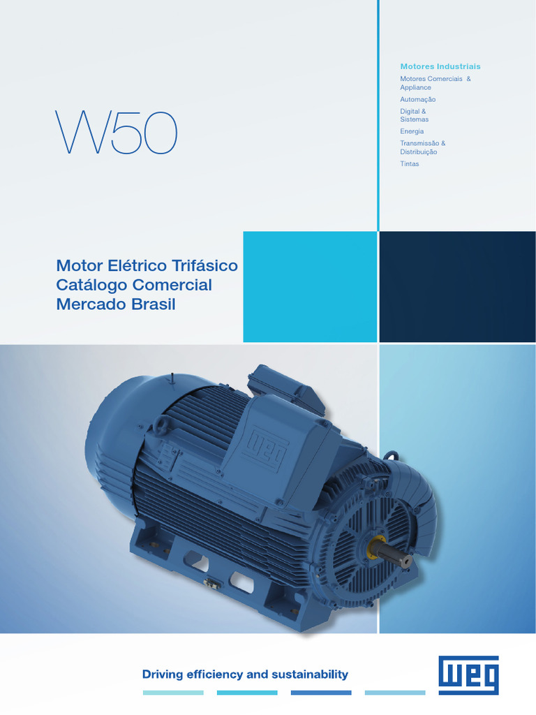WEG w50 Motor Eletrico Trifasico 50044136 Brochure Portuguese Web | Download grátis PDF | Motor ...