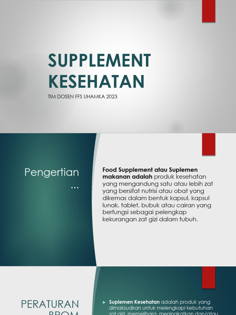 Suplemen Kesehatan Rev2023 | PDF