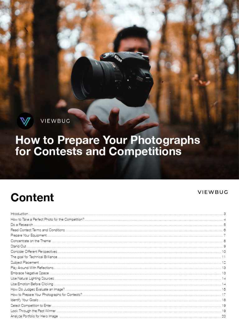 How To Prepare Your Photographs For Contests and Competitions | PDF ...