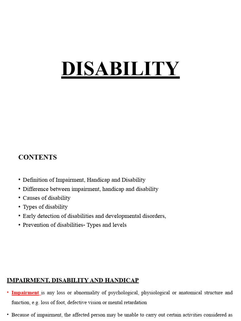 Disability | PDF | Disability | Senses