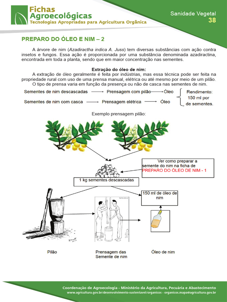 Uso do Óleo de Nim na Agroecologia | PDF | Agricultura | Agroecologia