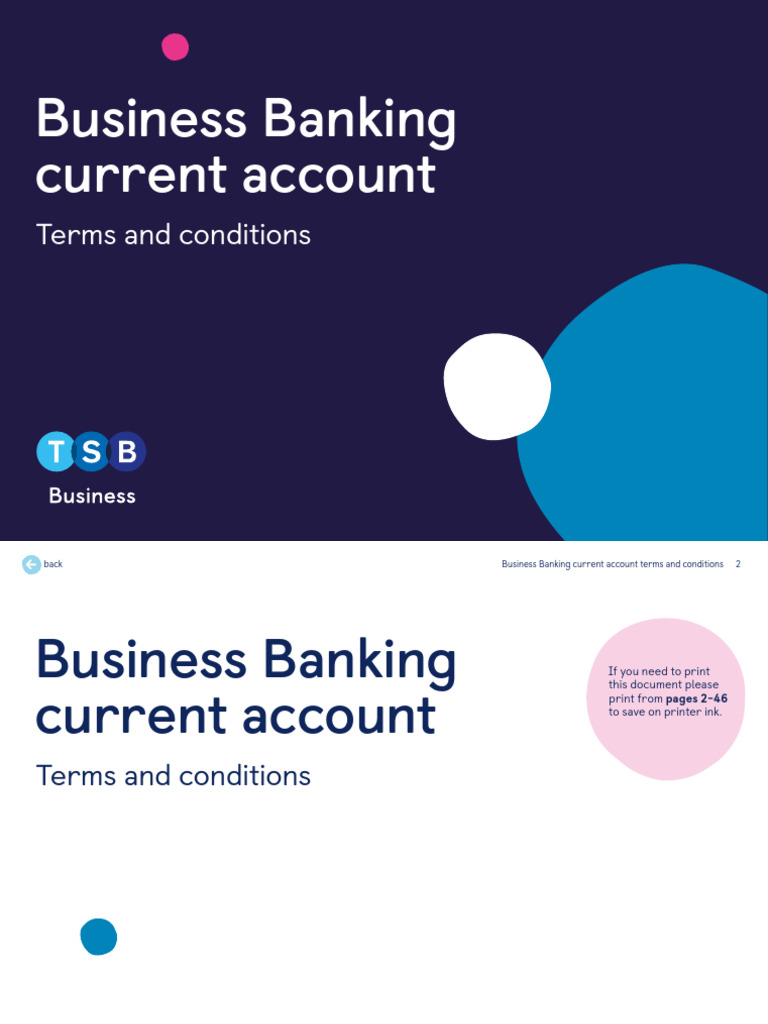 TSB Business Current Account Terms | PDF | Transaction Account | Payments
