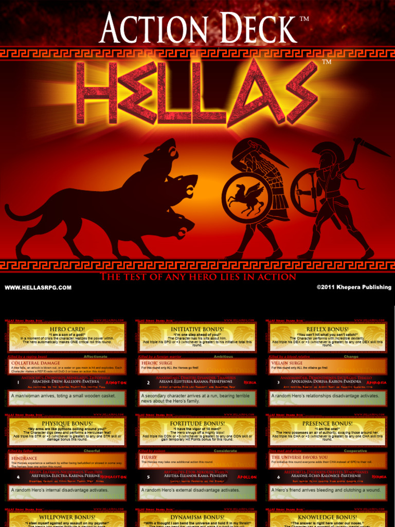 HELLAS Action Deck | PDF | Hero