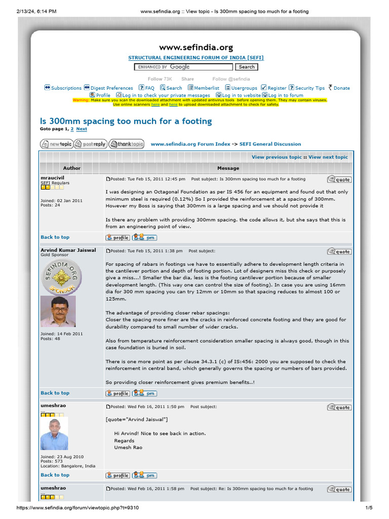 Footing Rebar Spacing Guidelines | PDF | Reinforced Concrete