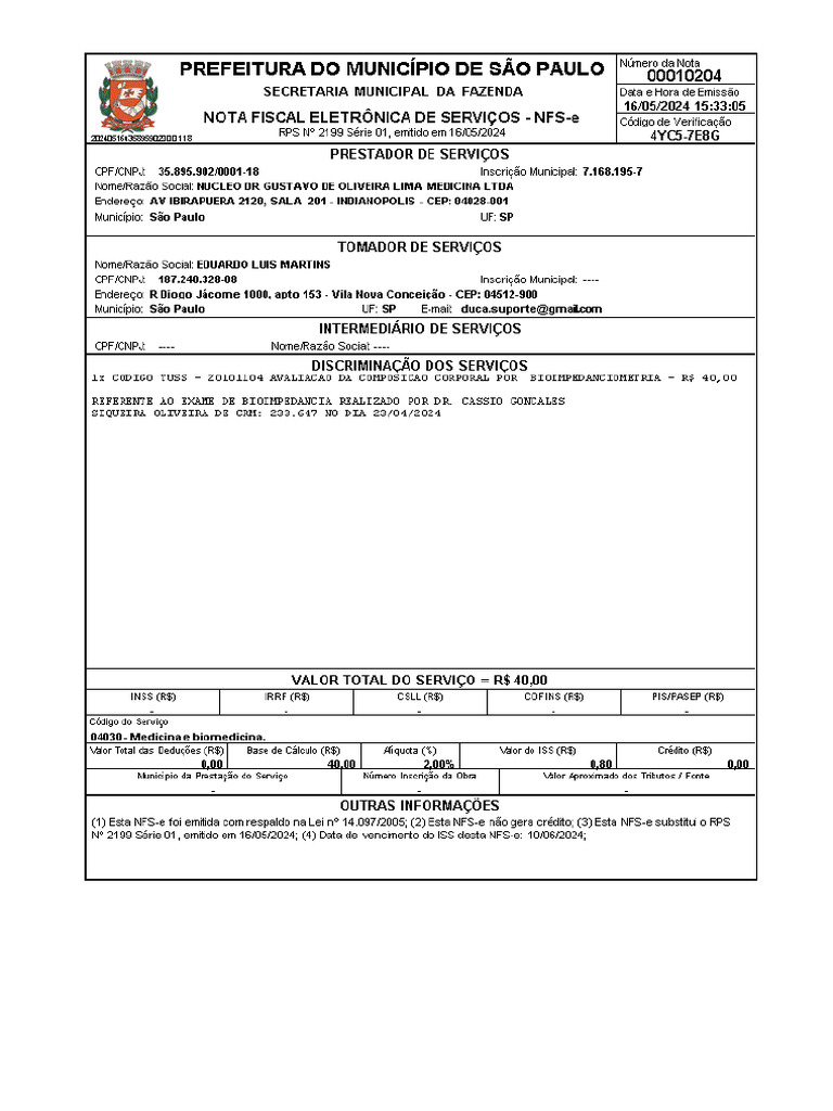 NF Bio Eduardo Luis Martins | PDF