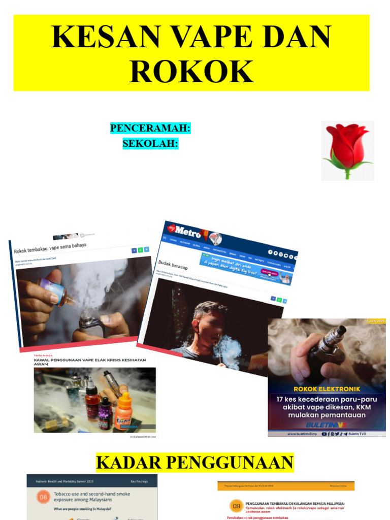 Bahaya Vape Dan Rokok (Pelancaran Rokok) | PDF