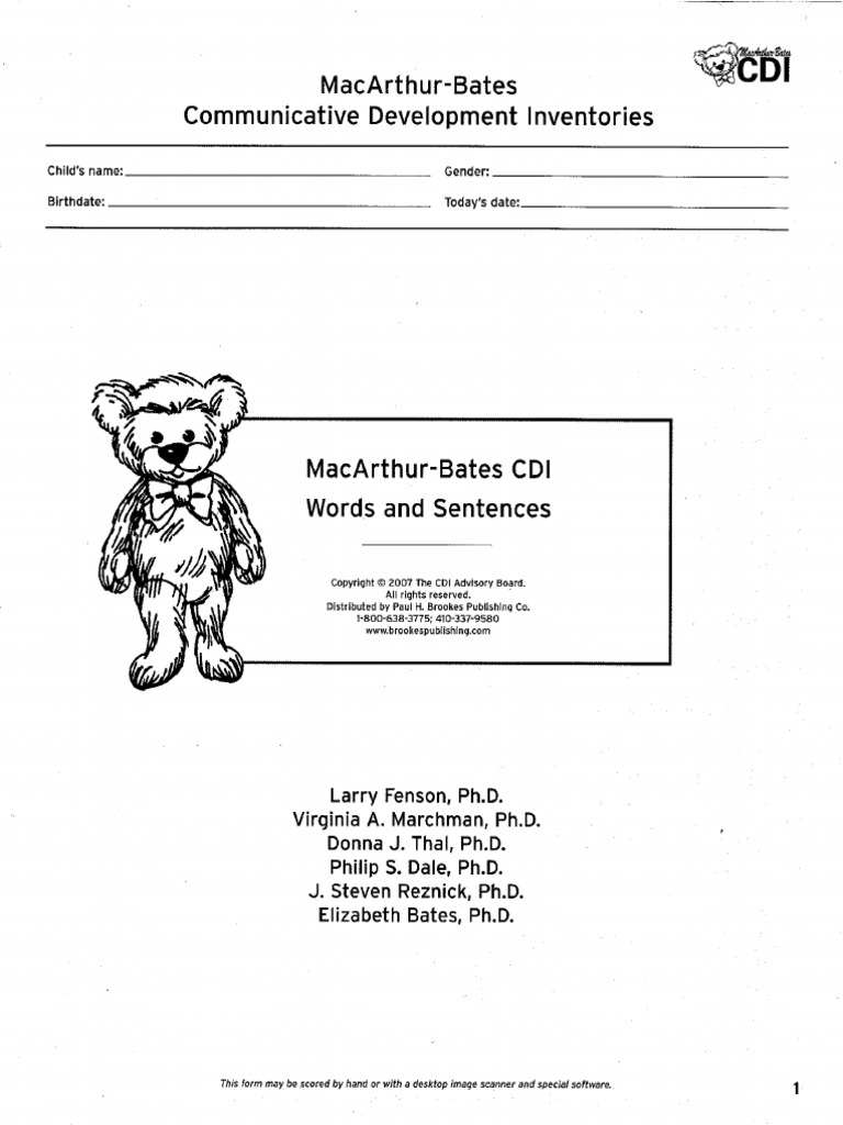 Vocabulary Checklist 1 | PDF