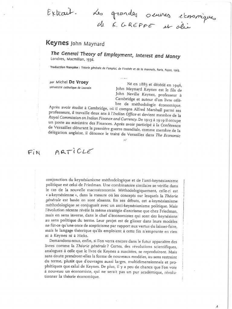 Texte John Maynard Keynes | PDF