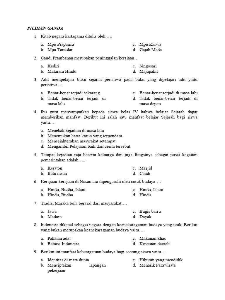Soal IPAS Mama Kelas 4 | PDF | Perjalanan