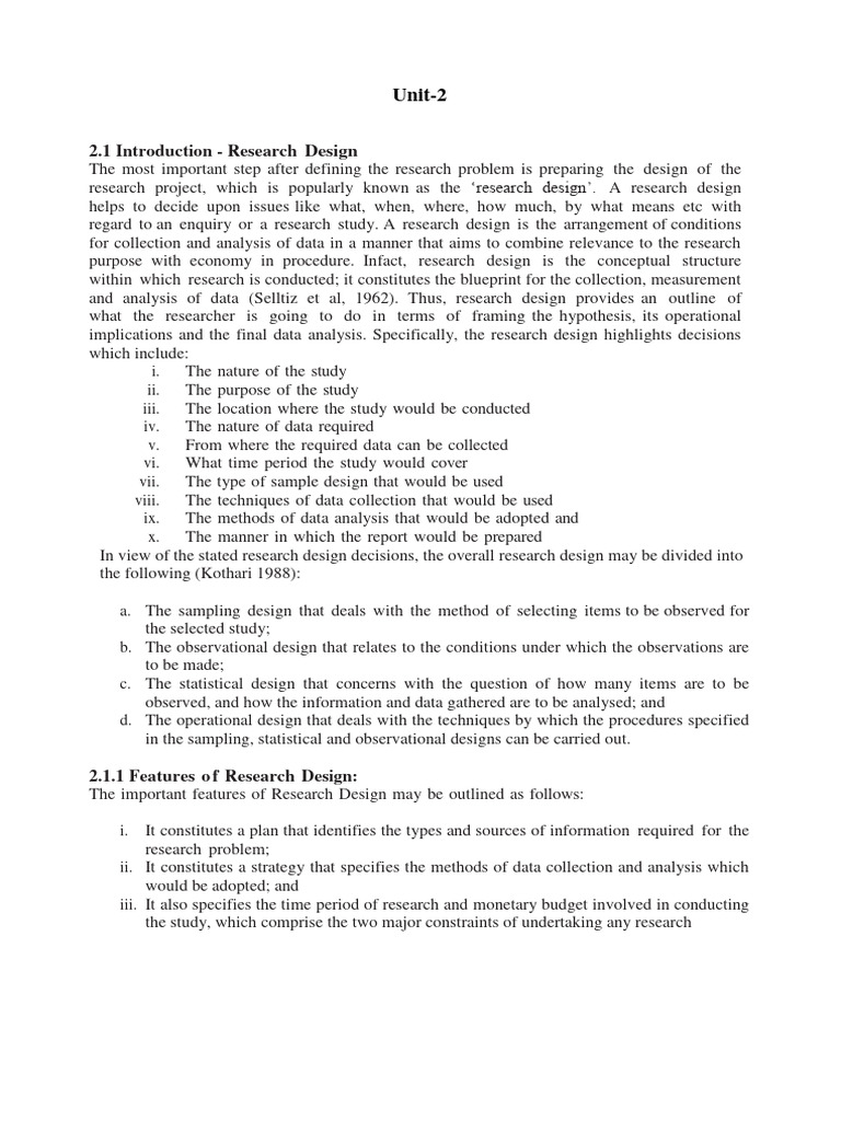 MBA RMM Unit 2 | PDF | Sampling (Statistics) | Experiment