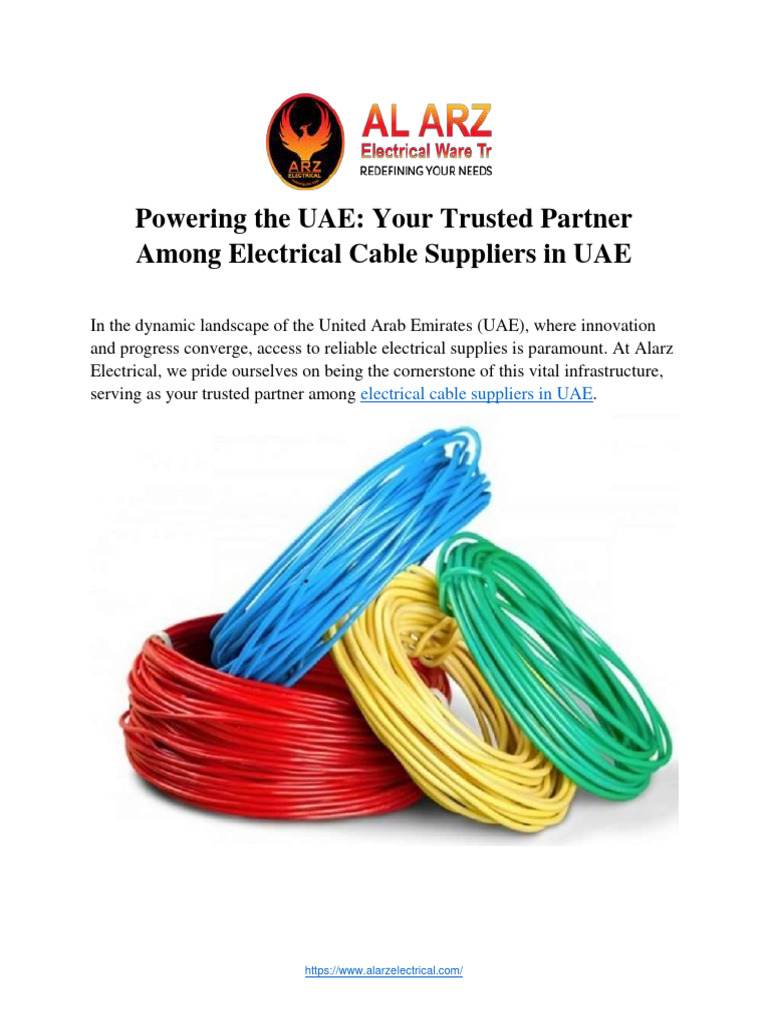 Electrical Cable Suppliers in UAE | PDF | United Arab Emirates | Supply ...