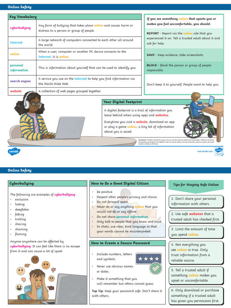 Online Safety Knowledge Organiser | PDF | Cyberbullying | Online And ...