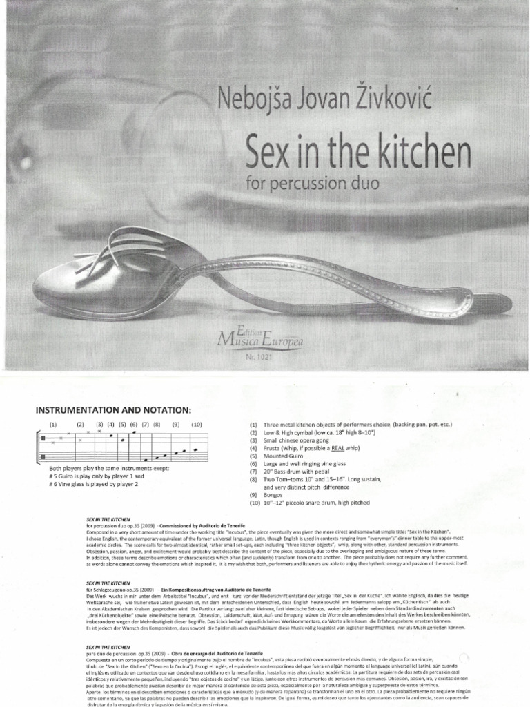 Sex in the Kitchen | PDF