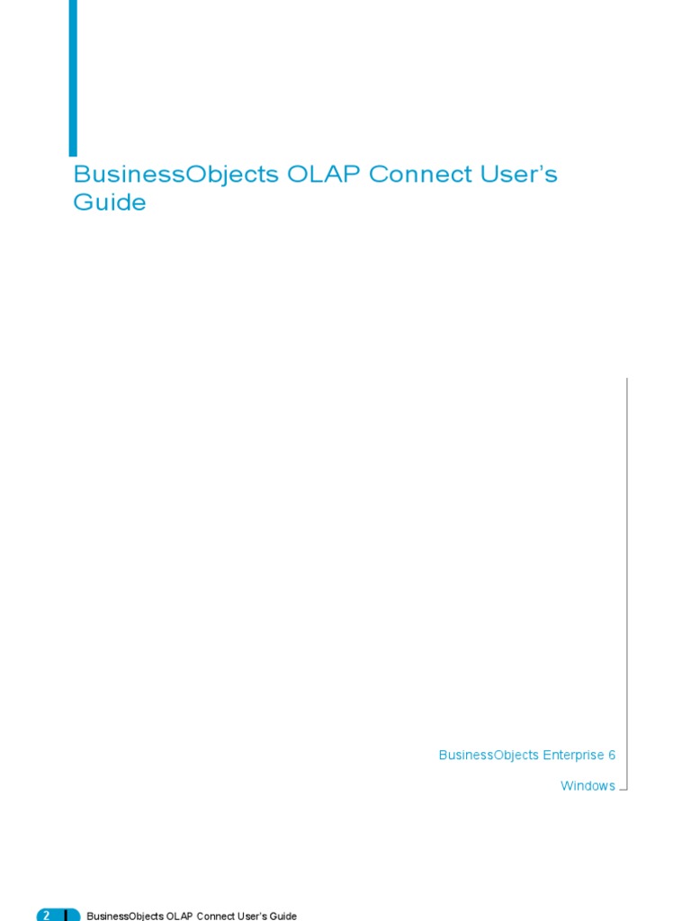 Businessobjects Olap Connect User'S Guide | PDF | Databases | Microsoft ...