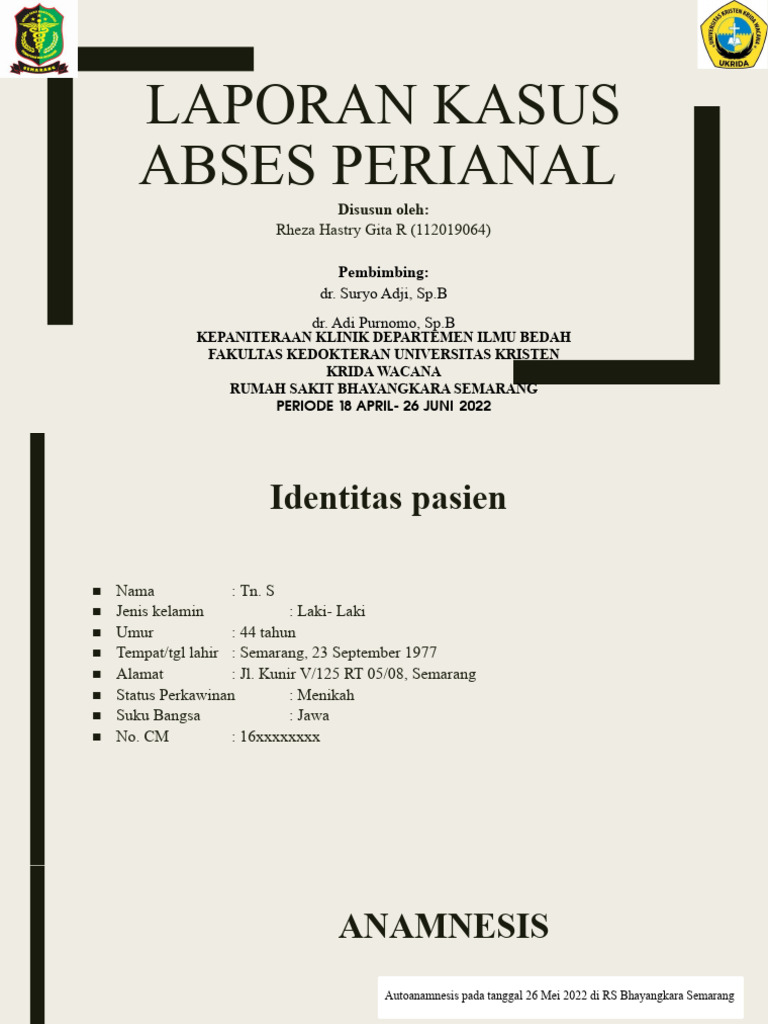 Laporan Kasus Abses Perianal | PDF