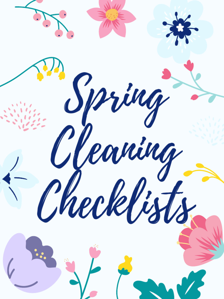 Spring Cleaning Checklist | PDF | Bathroom | Bedroom