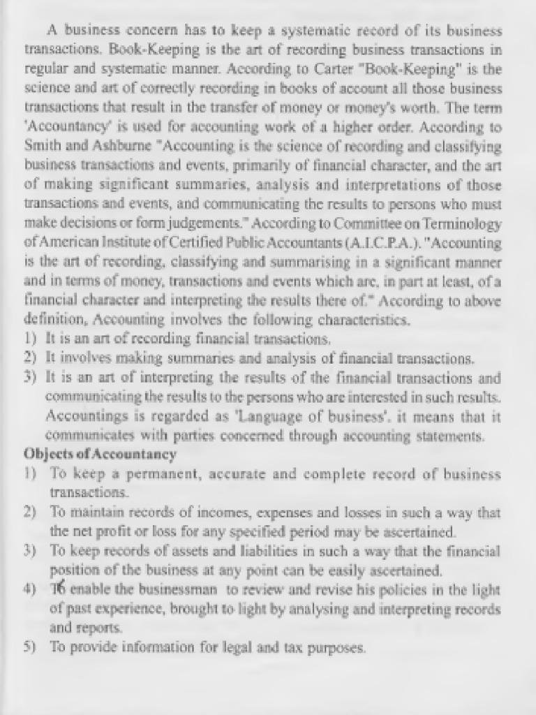 Financial Accounting 1 Theory of 1st Three Chapters | PDF