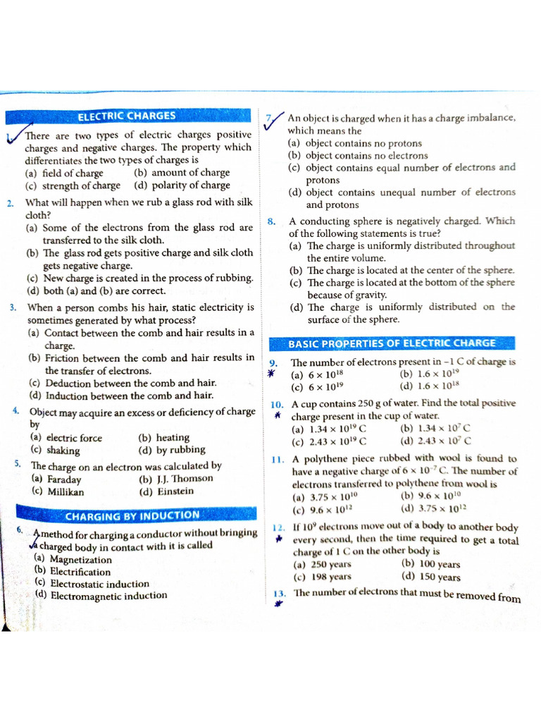 Electric Charges and Fields | PDF