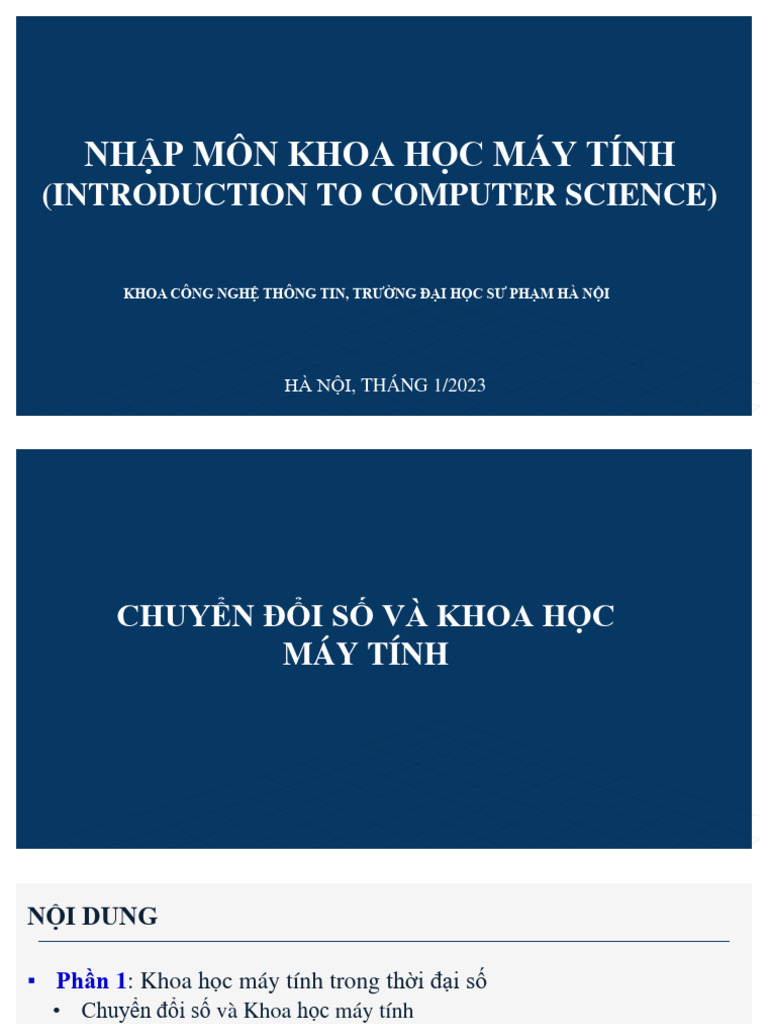 bài 1 chuyển đổi số và khmt | PDF