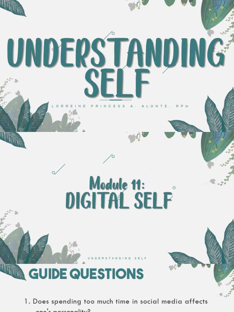 UNDS111 Module11 Digital+Self | PDF | Self | Cognition