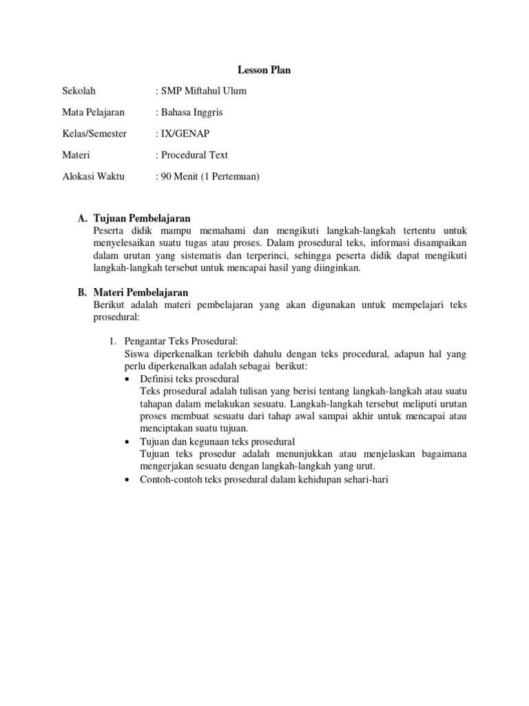 Procedural Text | PDF