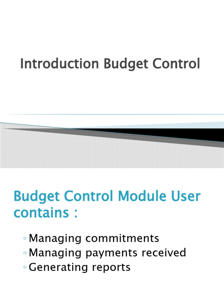 Introduction Budget Control | PDF