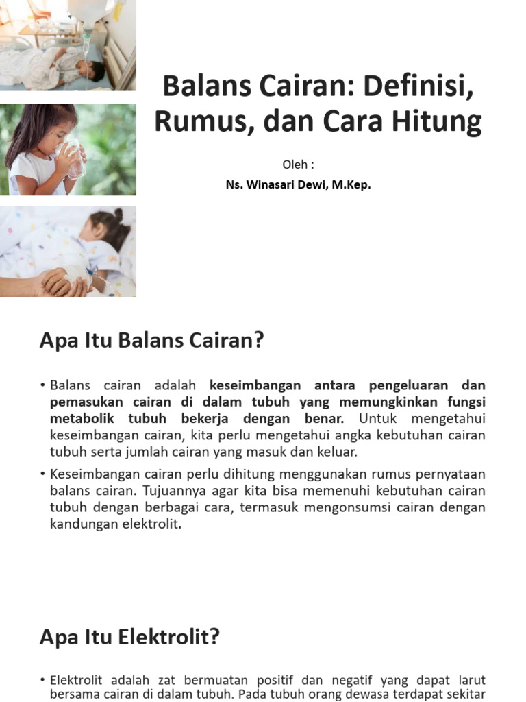 Balans Cairan | PDF | Kesehatan Holistik | Gaya Hidup