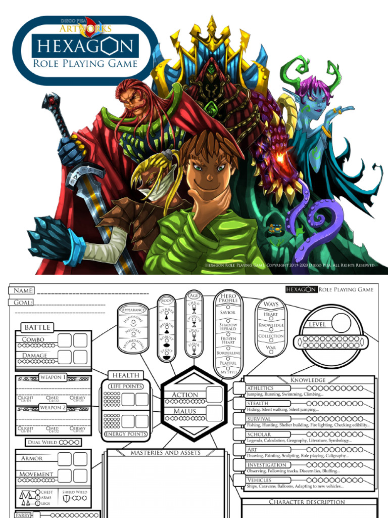 Hexagon RPG 0.5 | PDF | Role Playing Games | Gaming
