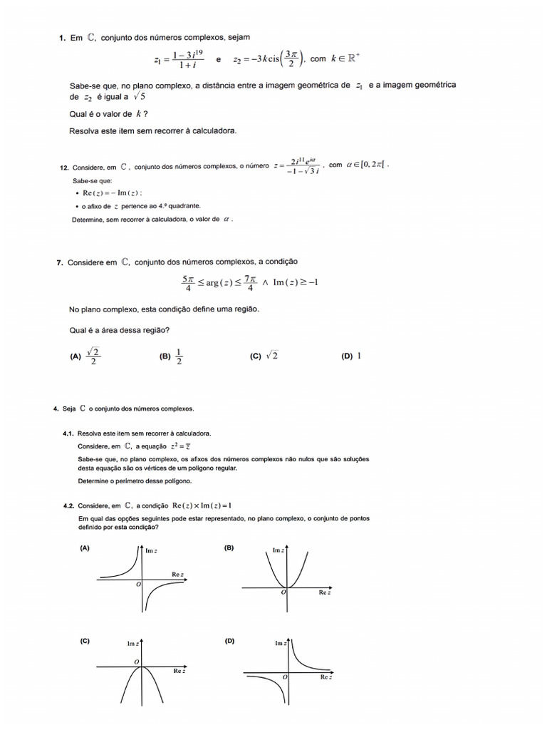 Ficha de Complexos | PDF