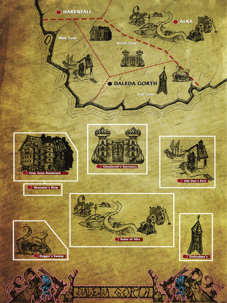 DALEDA GORTH MAP Without Characters | PDF