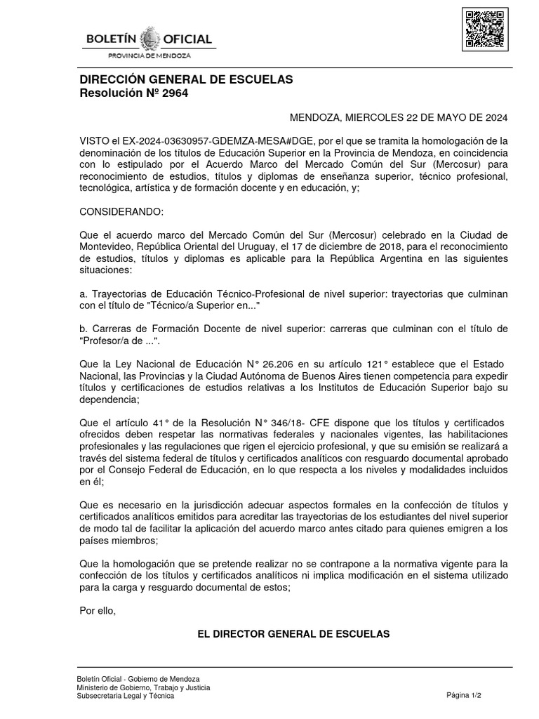 Pedido DGE | PDF | Educación más alta