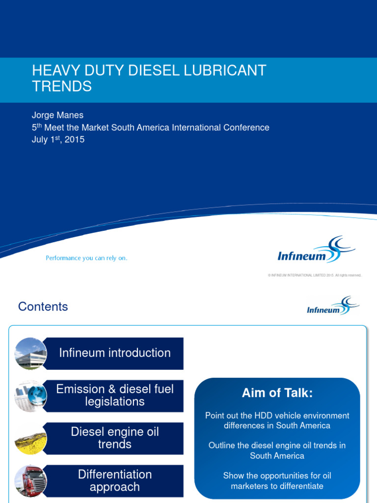 Heavy - Duty - Diesel Trends inFINEUM | Download Free PDF | Motor Oil