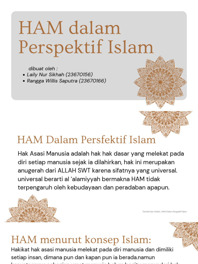 HAM dalam Perspektif Islam dan Kebebasan Beragama | PDF | Politik ...