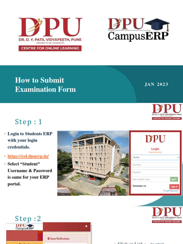 Student Exam Form Submission Guide | PDF | Career & Growth | Computers