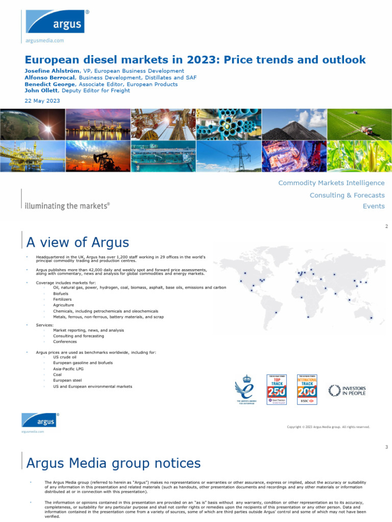European Diesel Markets in 2023-Price Trends and Outlook | PDF