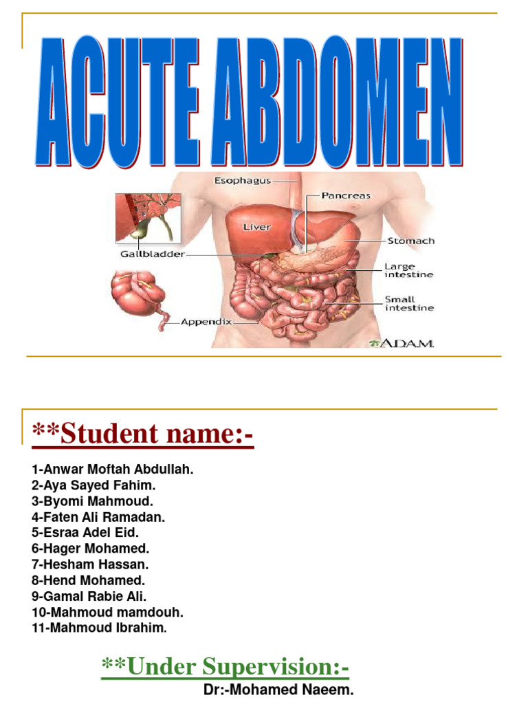 3-Acute Abdomen | PDF | Constipation | Irritable Bowel Syndrome