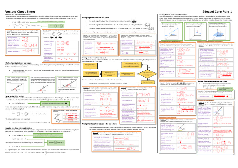 Ch.9 Vectors | PDF | Line (Geometry) | Euclidean Vector