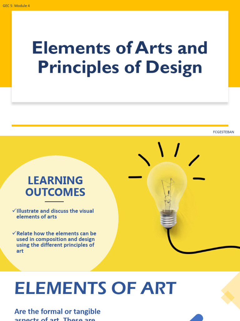Gec 5 - Elements and Principles of Art | PDF | Vision