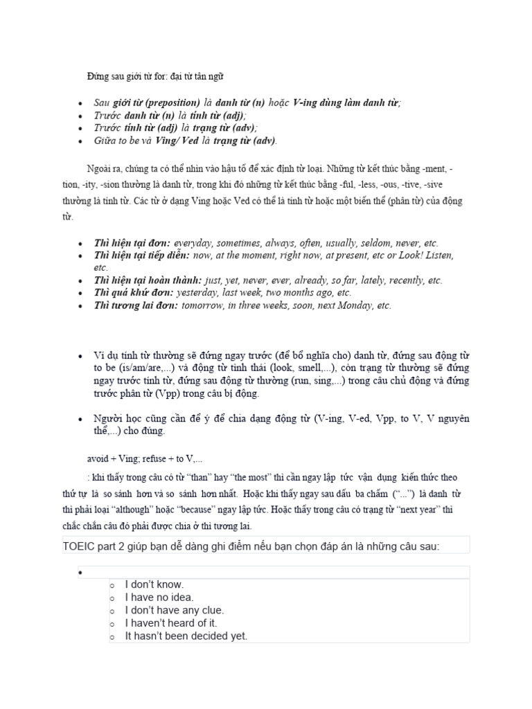 Sau Gi TR Ư C Danh T (N) Là Tính T (Adj) TR Ư C Tính T (Adj) Là TR NG T (Adv) Gi A To Be Và Ving ...