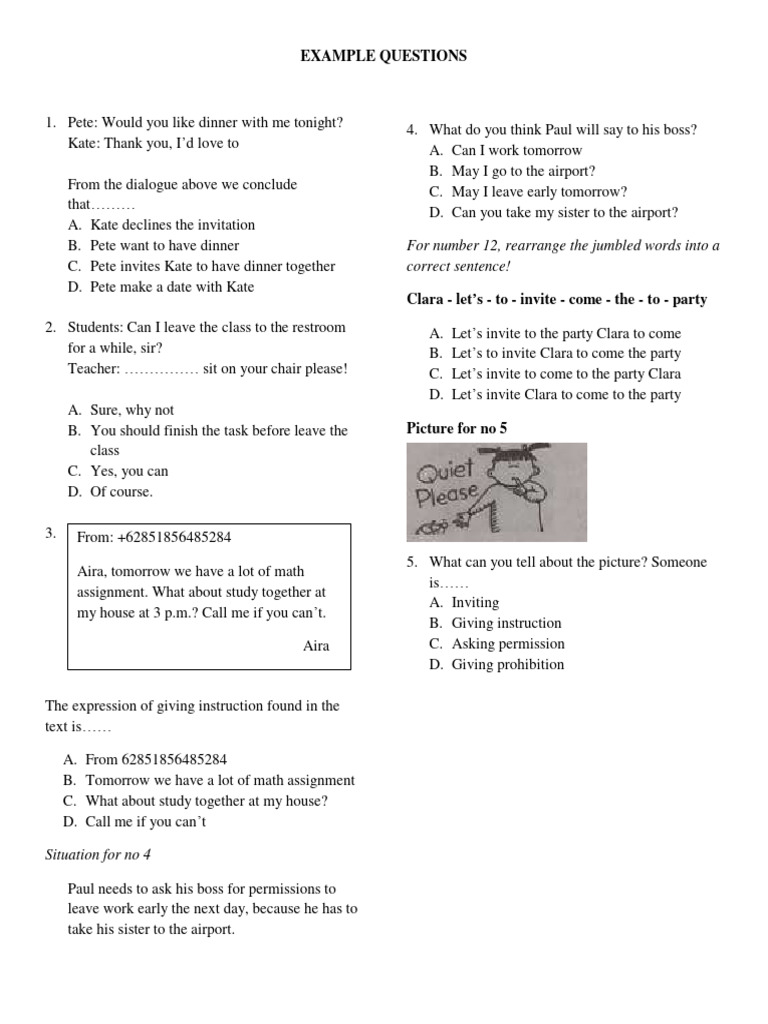 English Conversation Practice Questions | PDF